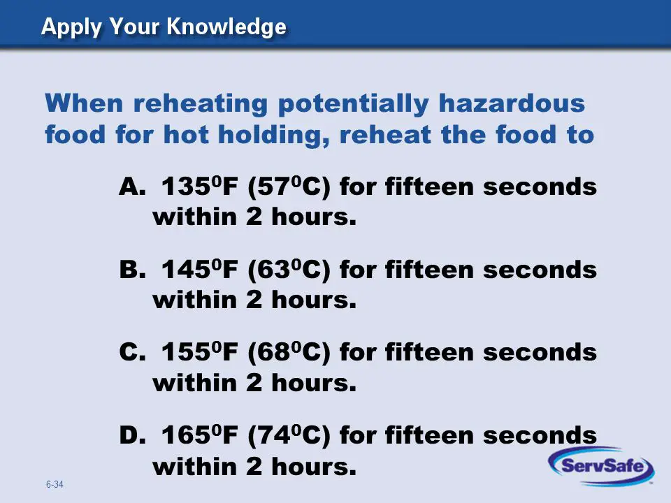 Which is the Correct Way to Reheat Potentially Hazardous Food ...
